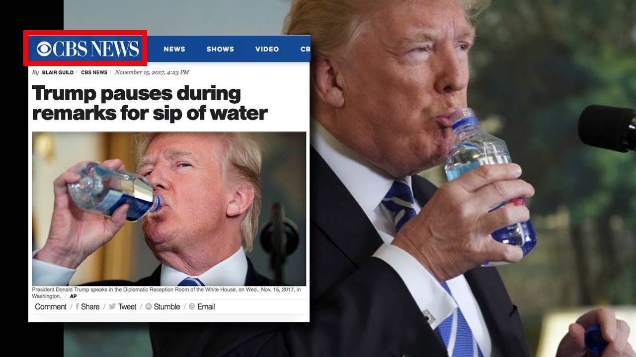 Liberal Media Goes Nuts Over Trump Taking Two Sips of Water During Post ...