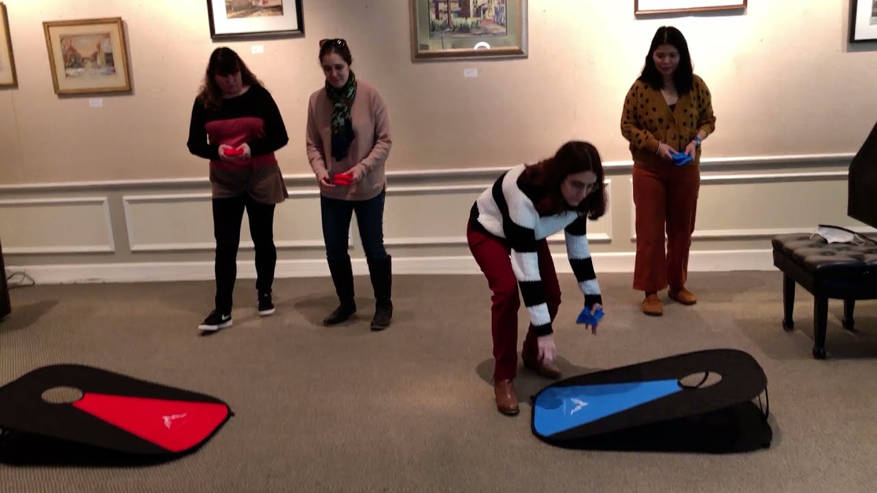 Corn Hole Toss Game - Library of Things - YouTube