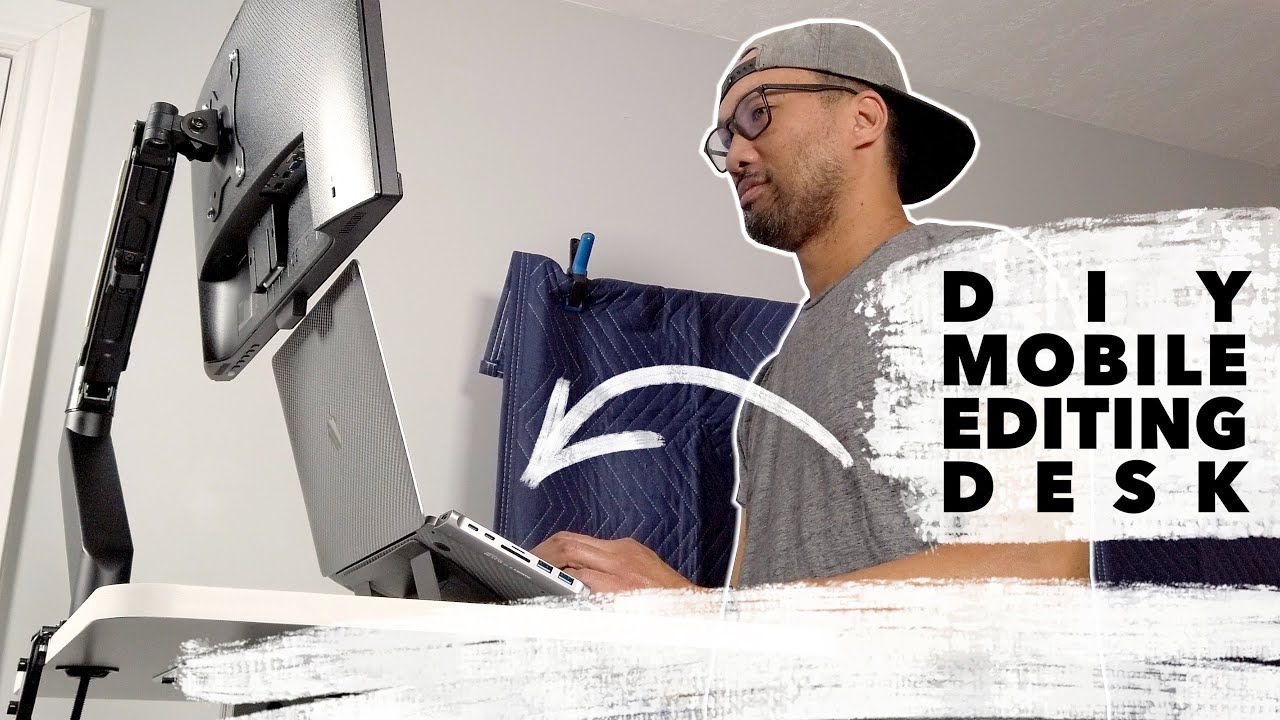 SIT AND STAND DESK DIY Build For Mobile Video Editing - YouTube