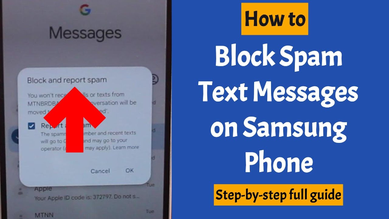How to Block Spam Text Messages on Samsung Phone - YouTube