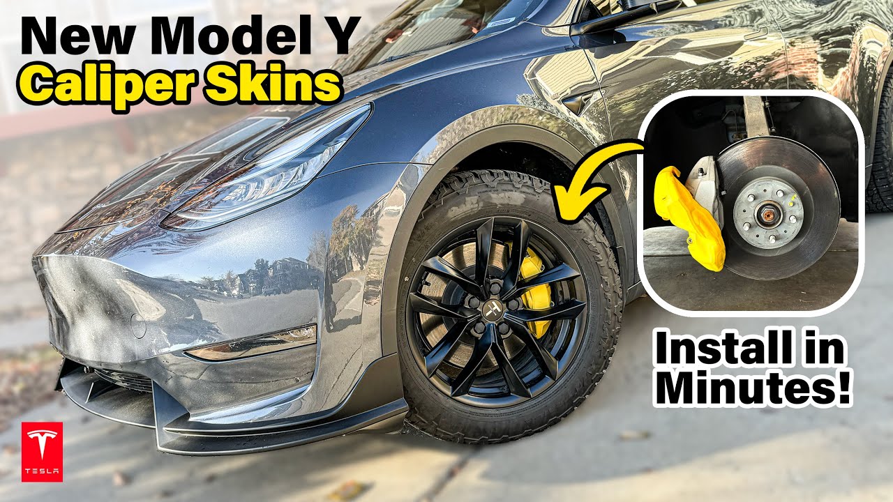 New Tesla Model Y/3 Brake Caliper Skins / Change your Caliper Color in ...
