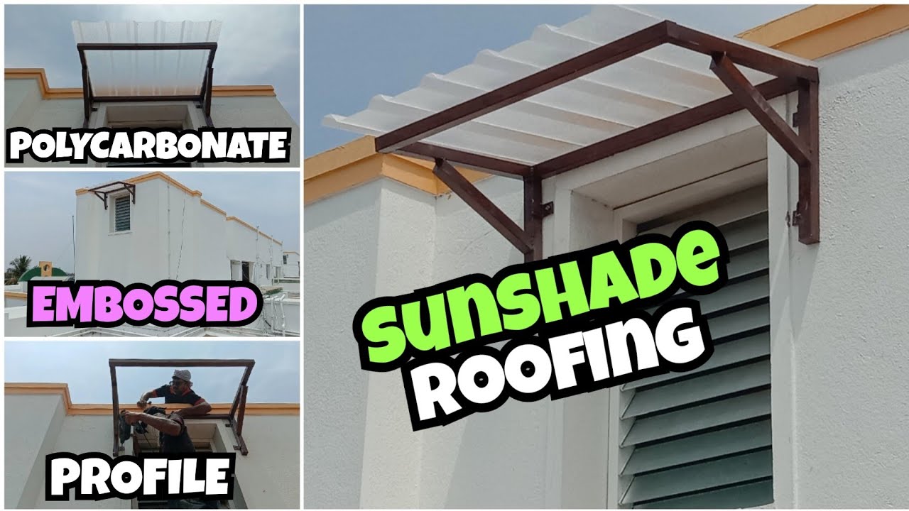 polycarbonate sunshade roofing | polycarbonate embossed profile sheet ...