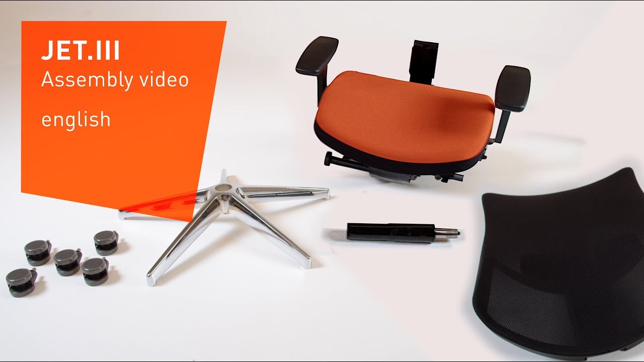 JET.III office swivel chair assembly video - EN - YouTube