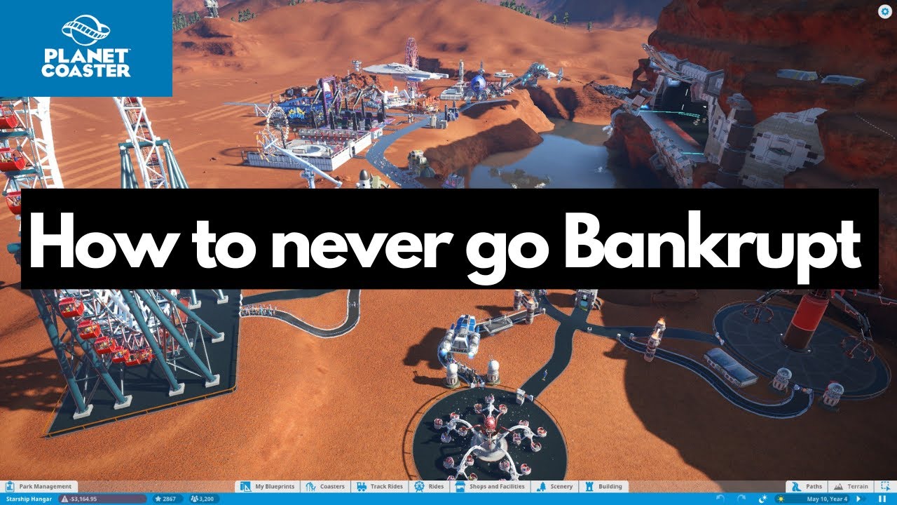 How to never go Bankrupt in Planet Coaster - YouTube
