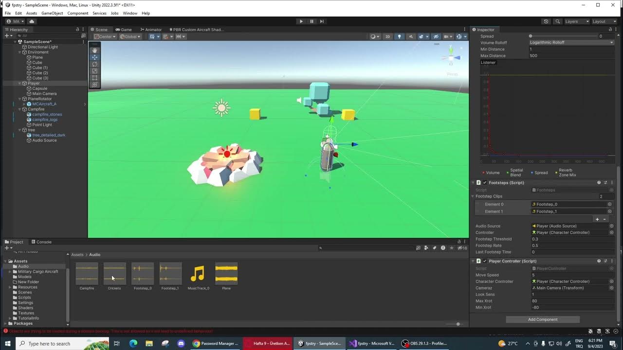 Unity First Person Cam ve Sound - YouTube