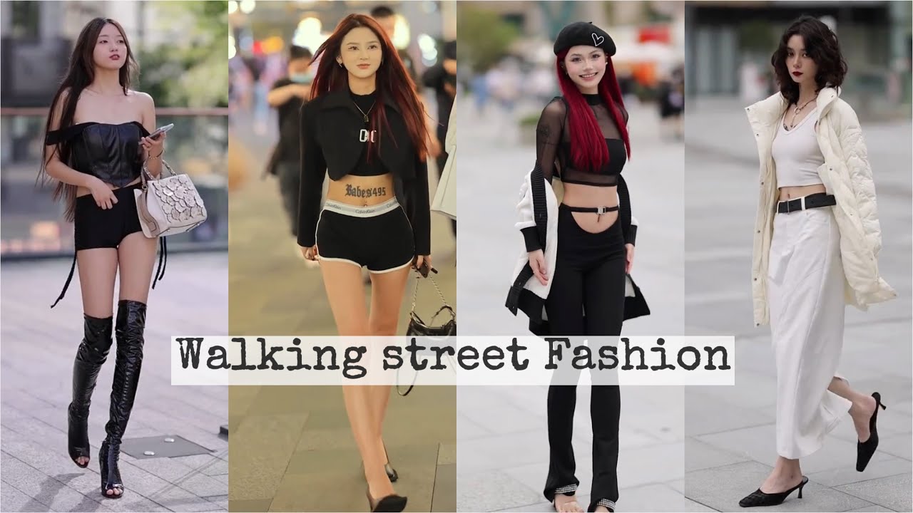 Beautiful china girls walking street fashion - YouTube