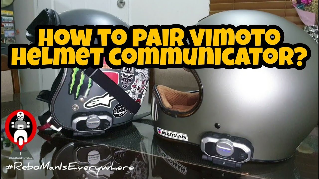 How to pair/connect your Vimoto V8 helmet communicator (Tagalog) - YouTube