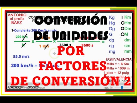 CONVERSION DE UNIDADES POR FACTORES DE CONVERSION 2 - YouTube