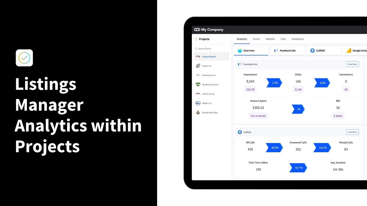 Listings Manager Analytics within Projects - YouTube