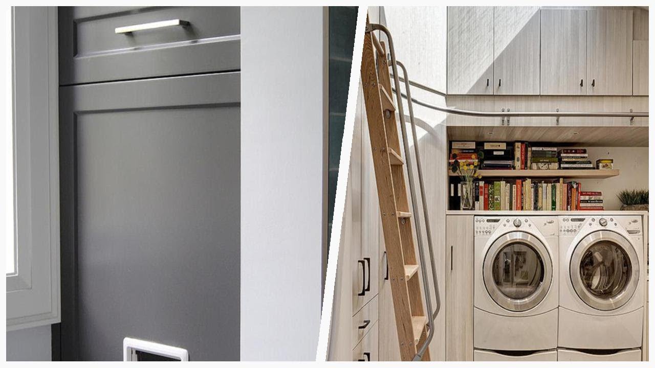 75 Wallpaper Ceiling And Vaulted Ceiling Laundry Room Design Ideas You ...