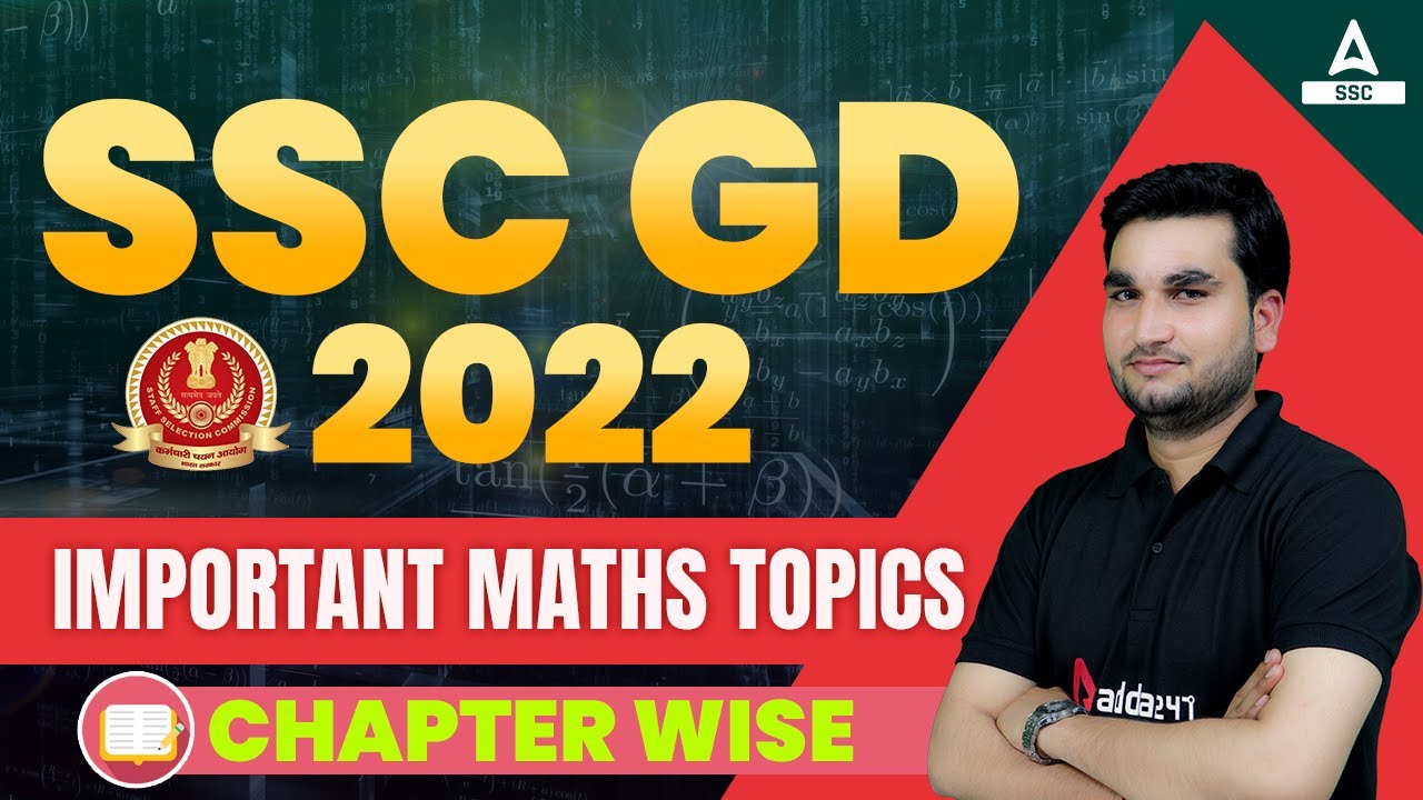 SSC GD 2022 | Important Maths Topics Chapter wise - YouTube