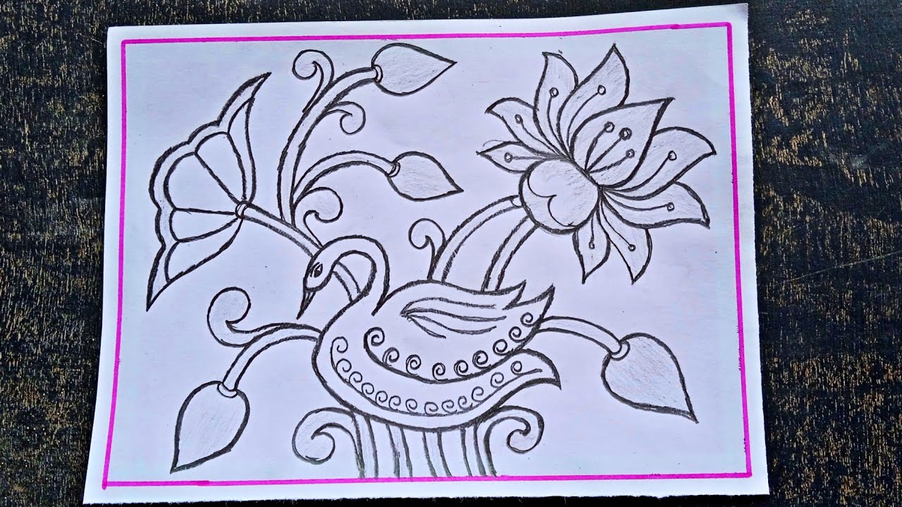 Alekhan | How To Draw Lotus Flower Alekhan Drawing - YouTube