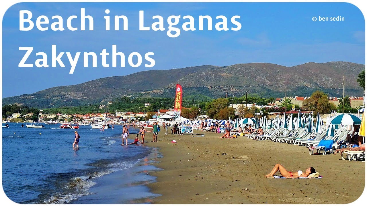 Beach in Laganas, Zakynthos - YouTube