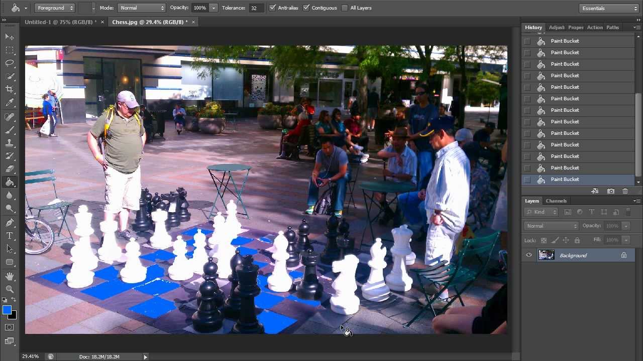 Paint Bucket Tool (HD) Photoshop Tools Tutorial - YouTube