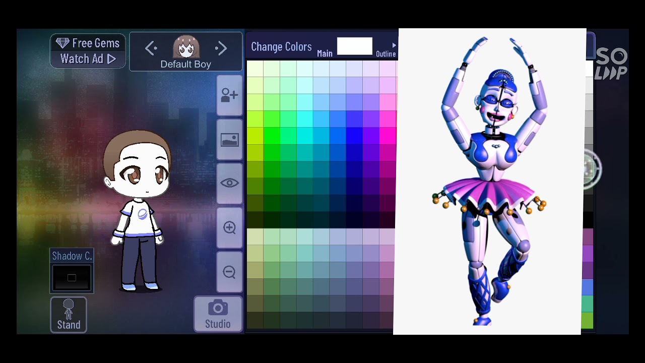 |Gacha Club|Making Ballora from fnaf sister location in Gacha Club (My ...