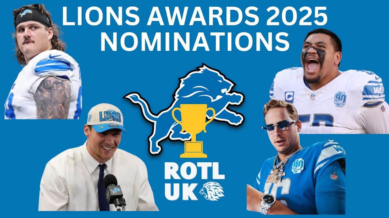 Detroit Lions 2025 Award Nominations & Playoff Roundup - YouTube