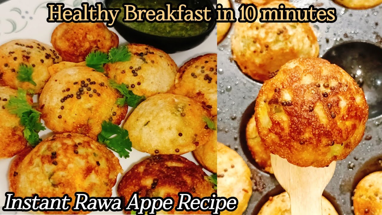Breakfast Special Appe Recipe/Instant Suji Appe/Rawa Appe/Healthy ...