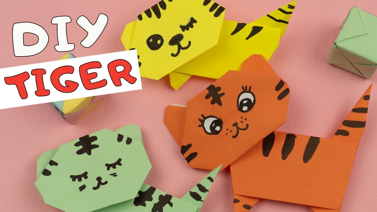 Cute Paper CAT - Moving paper toys origami - YouTube