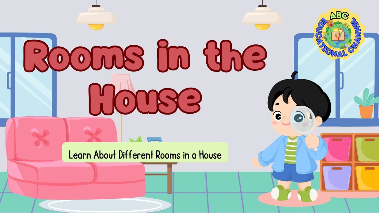 English Vocabulary |Learn Rooms in the House for Kids |English Speaking ...