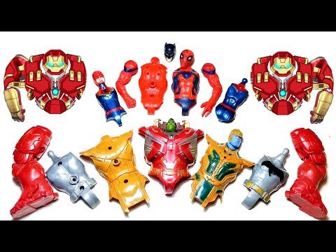 AVENGERS TOYS MARVEL'S, SPIDERMAN VS THANOS VS HULKBUSTER VS CAPTAIN MARVEL VS BATMAN