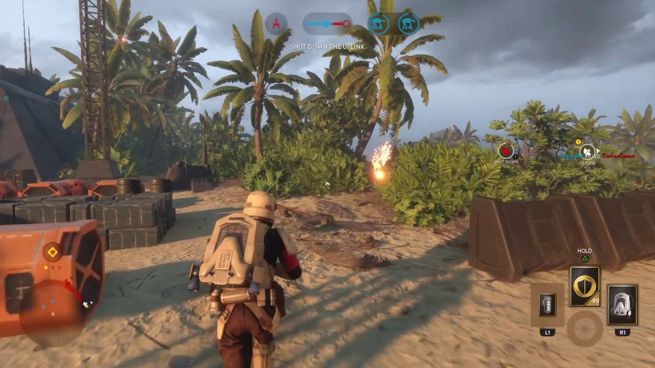 STAR WARS Battlefront unlocking the CJ-9 bo-rifle! Scarif rank 100 ...