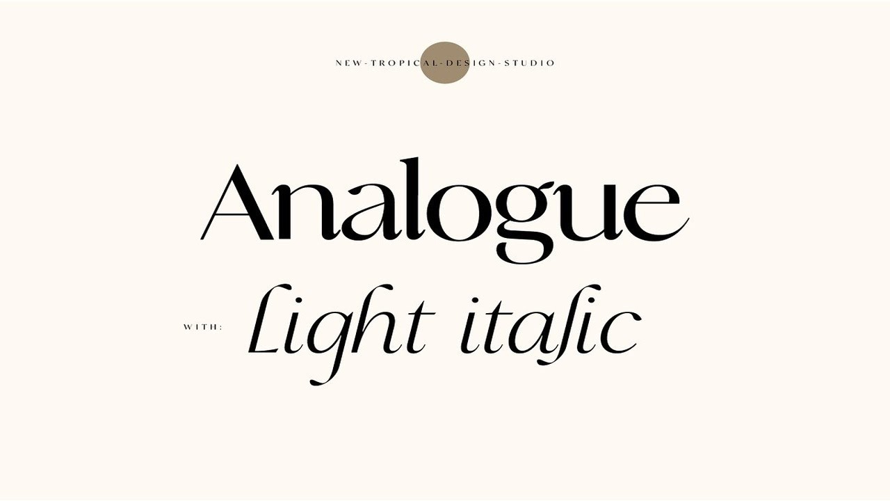 Analogue Stylish Modern font Font Free Download - YouTube