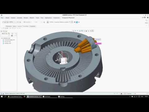 Bevel Gear Assembly in PTC CREO - YouTube