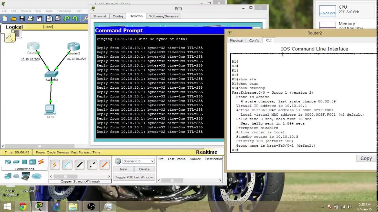 HSRP packet tracer - YouTube