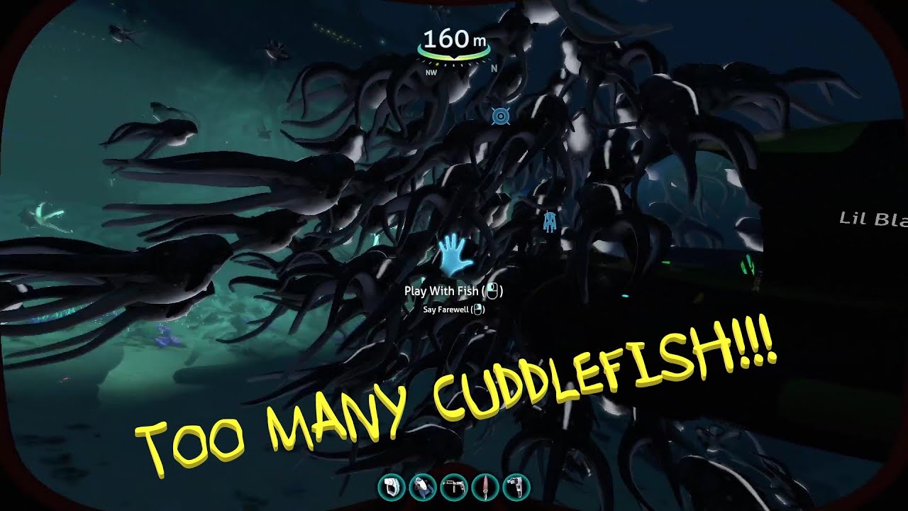 What happens when you spawn too many cuddlefish in Subnautica?! - YouTube