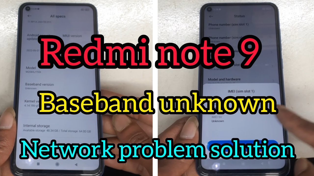 Redmi note 9 Imei baseband problem solution || Redmi note 9 Network ...