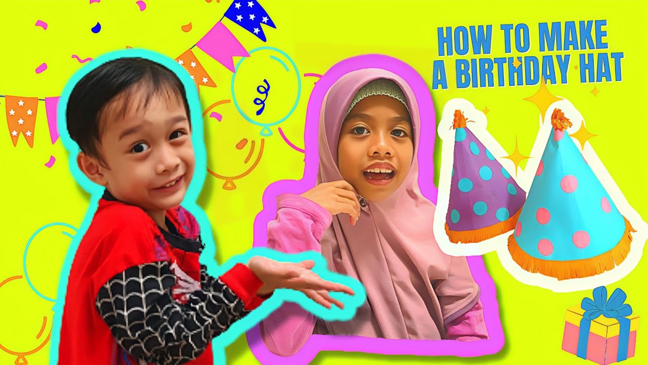 How to Make Birthday Hat | DIY Topi #hat #topi #papercraft - YouTube