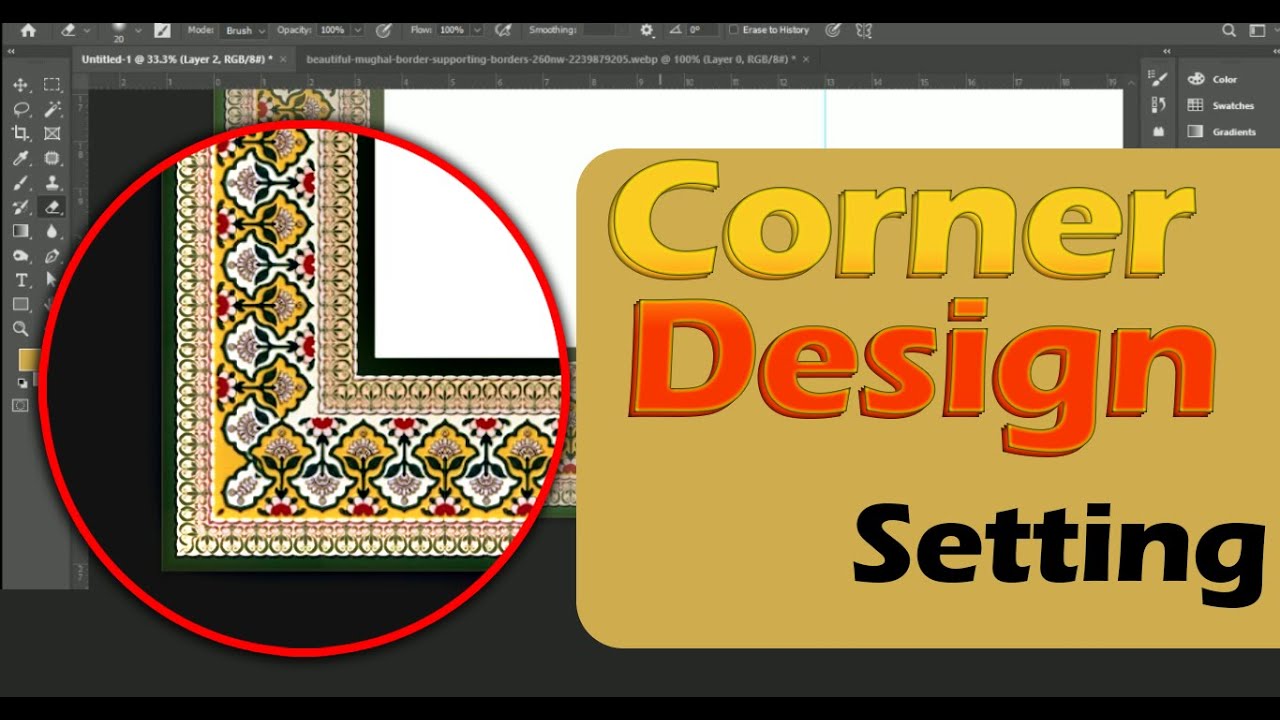 Corner Point Design Setting Video| Digital Printing corner Point Design ...