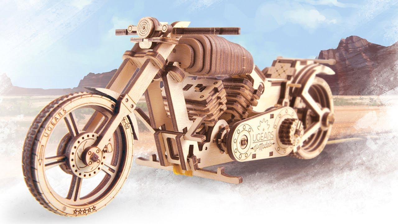 Ugears Mechanical Model | Bike VM-02 - YouTube