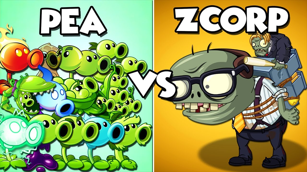 All PEA Plants Power-Up vs Zcorp Gargantuar - Plants vs Zombies 2 Mod ...
