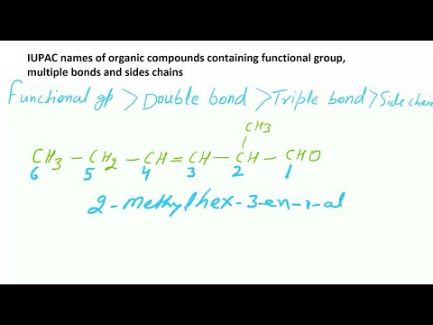 IUPAC names of organic compounds containing functional groups double ...
