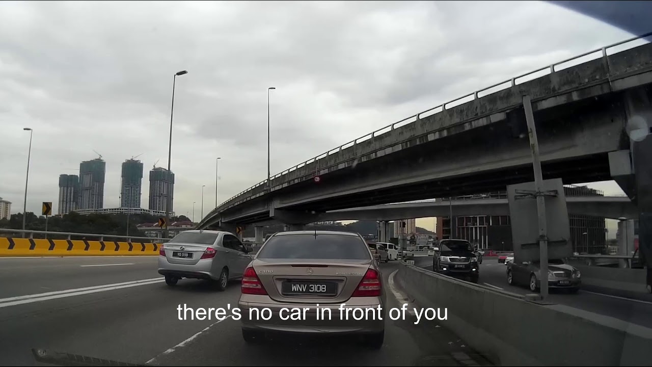 Mercedes Hogging Fast Lane - YouTube
