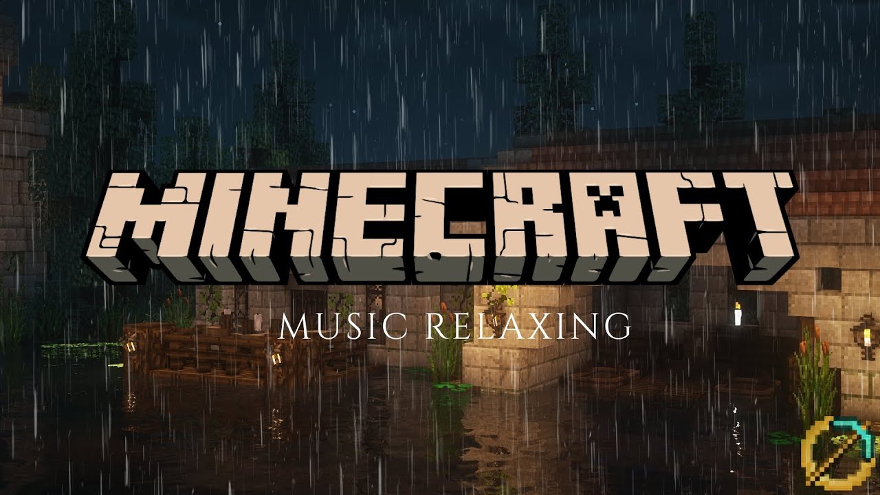 Rain + Minecraft Music & Thunder to relax & study 8 hours🕍The sound of ...