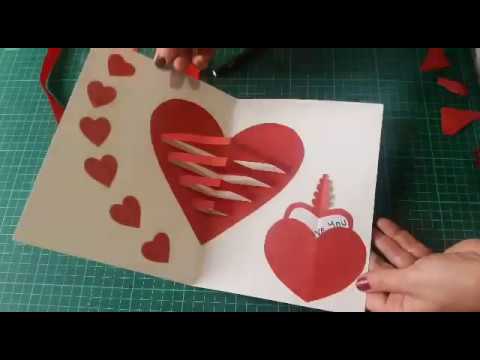 Sevgililer Günü Hediye - Kendin Yap - DIY..2019..Beautiful Handmade Valentine's Day Card Idea