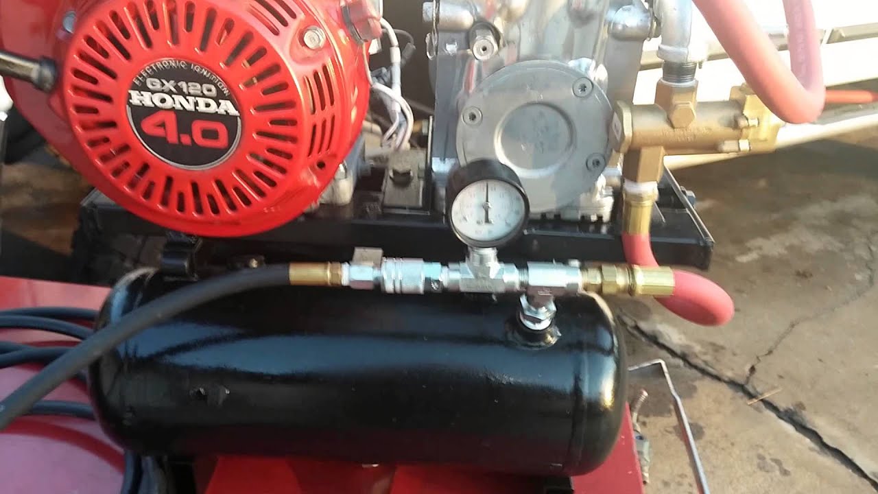 Portable gas engine driven 210 York compressor - YouTube