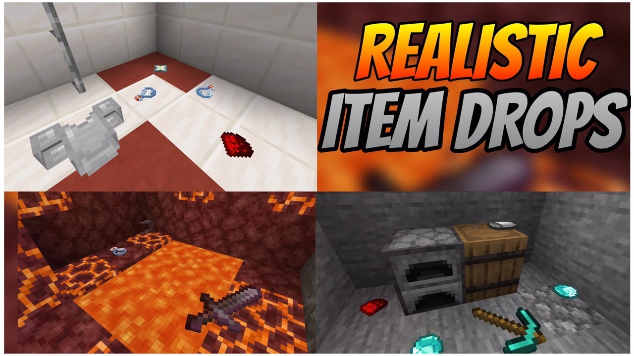 HOW TO GET REALISTIC ITEM DROPS IN MINECRAFT (POCKET EDITION) 👀 - YouTube
