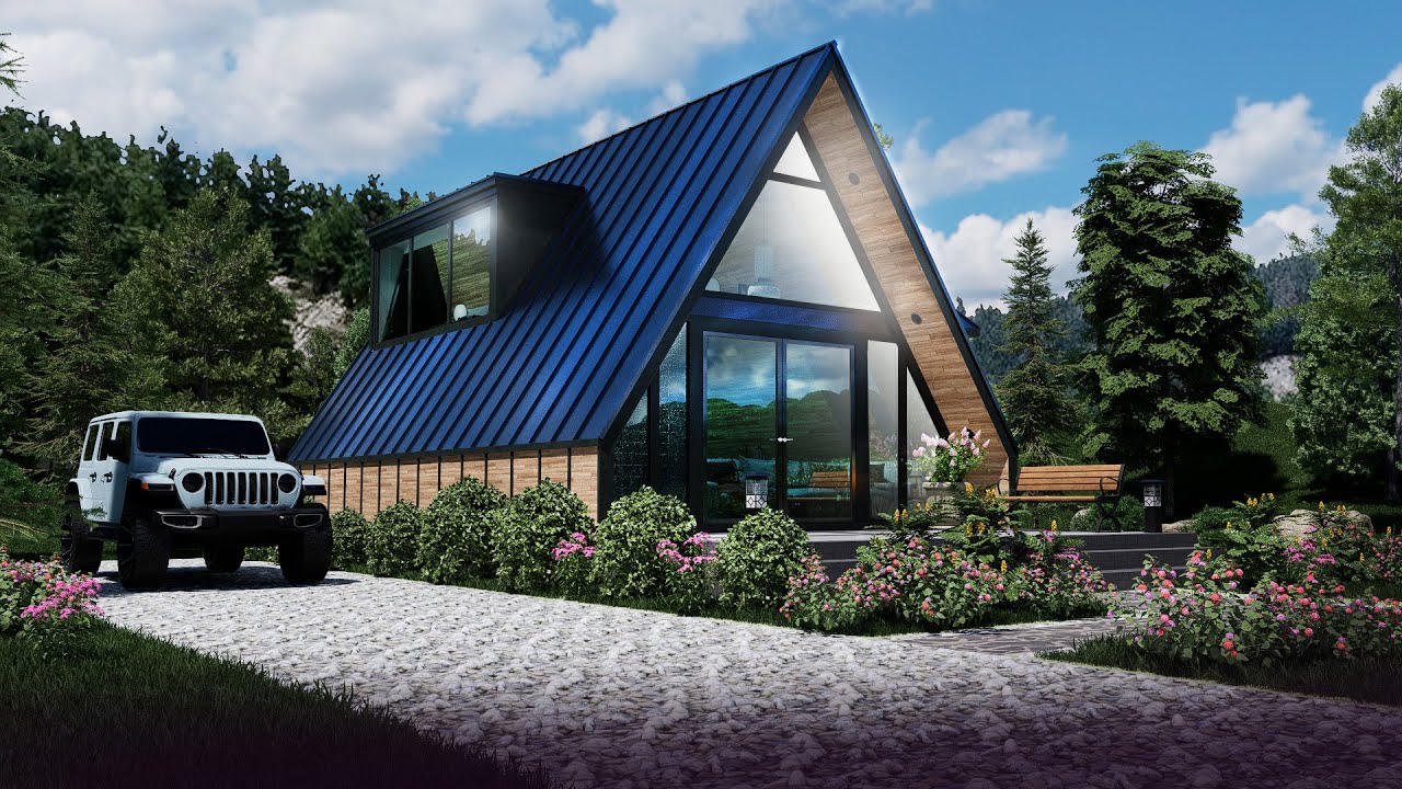 Off-Grid A-Frame Cabin with Loft and Open Concept. Must See Inside!!! # ...