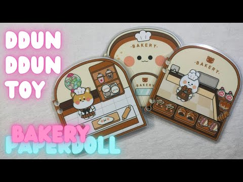 How to play Paper Doll Bakery , DdunDdun Toy #Paper diy #Paper craft # ...