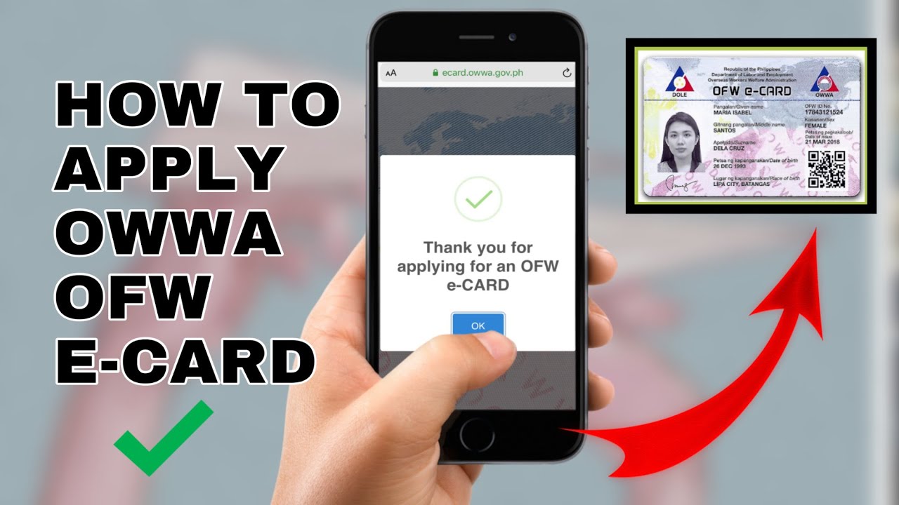 HOW TO APPLY OWWA OFW E-CARD USING YOUR MOBILE PHONE | QUICK TUTORIAL 💯 ...
