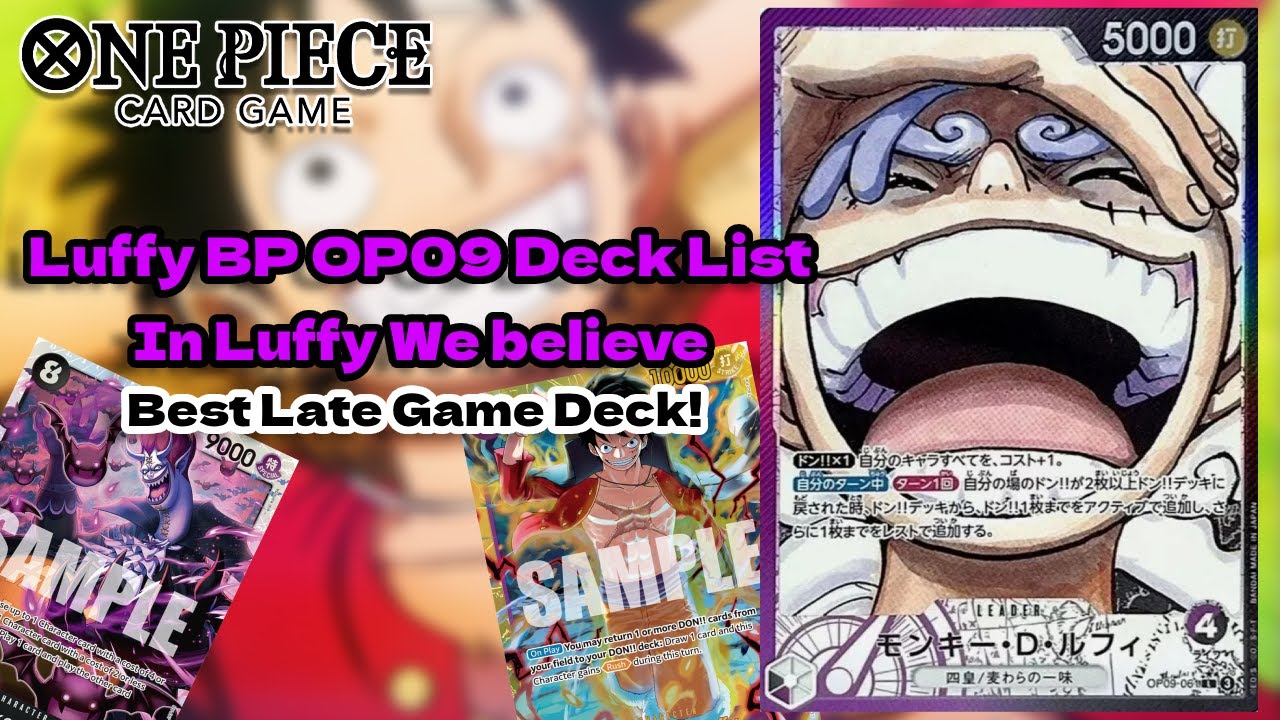 Luffy BP OP09 Deck List - Purple Black Ramp Leader - One Piece TCG ITA ...