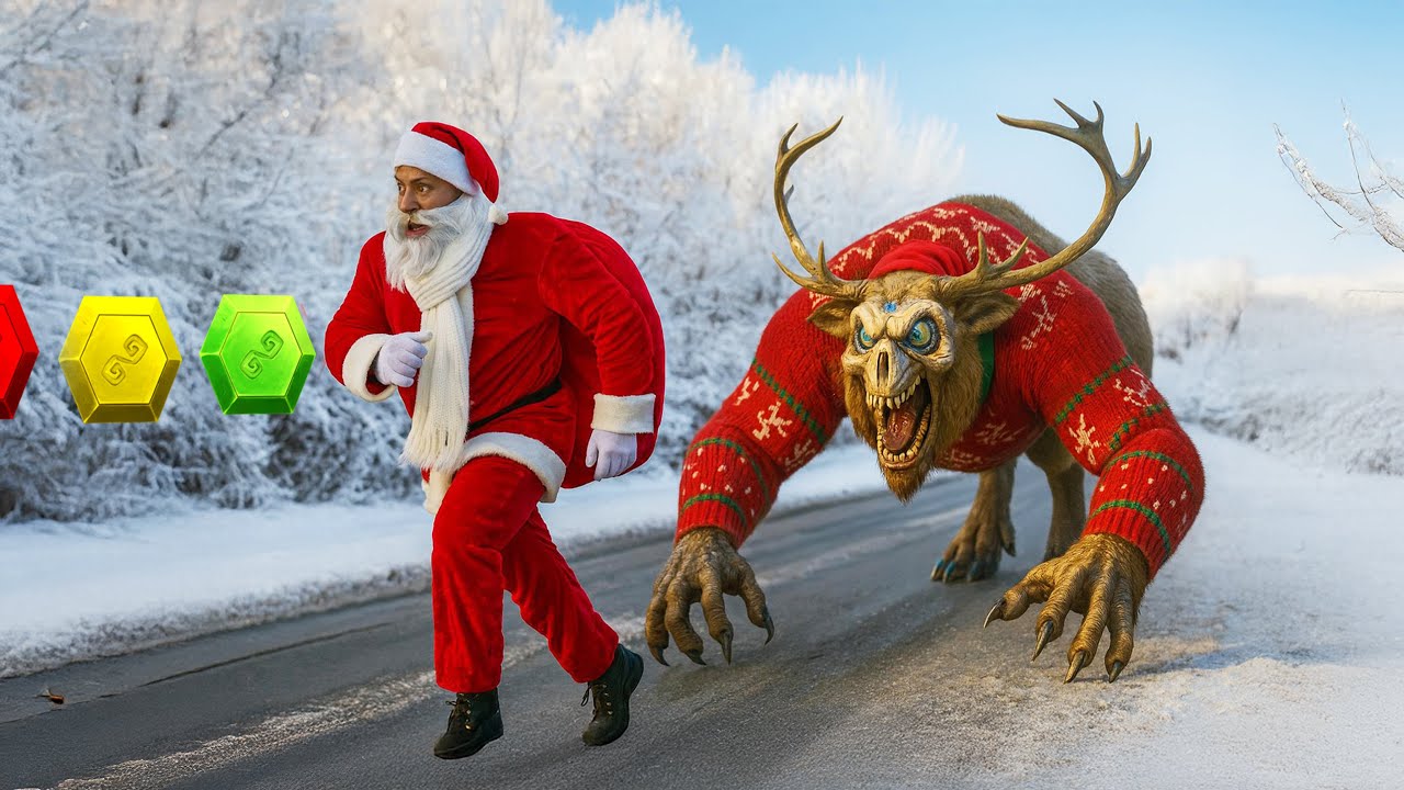 Temple Run With Santa Claus in Real Life - YouTube