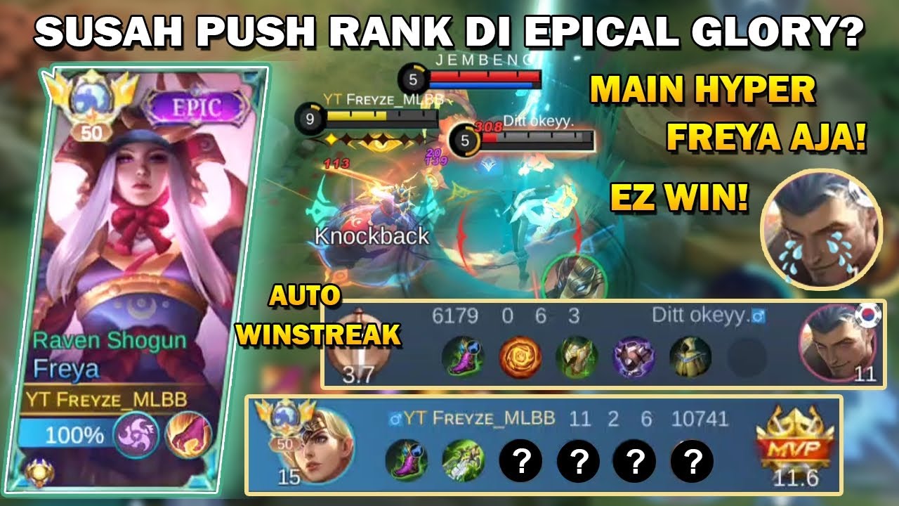 PUSH MMR DI AWAL SEASON, MENDING MAIN FREYA HYPER! AUTO STREAK! FREYA BEST BUILD 2023 | MLBB ...