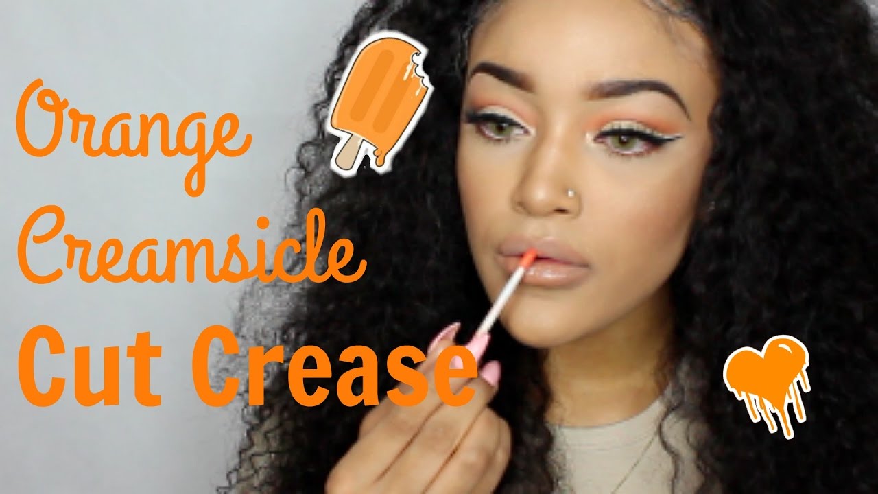 Orange Creamsicle Cut Crease | Simple Spring Makeup Tutorial - YouTube
