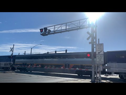 Amtrak California 6907 #774 Pacific Surfliner, S. Rose Ave. Railroad ...