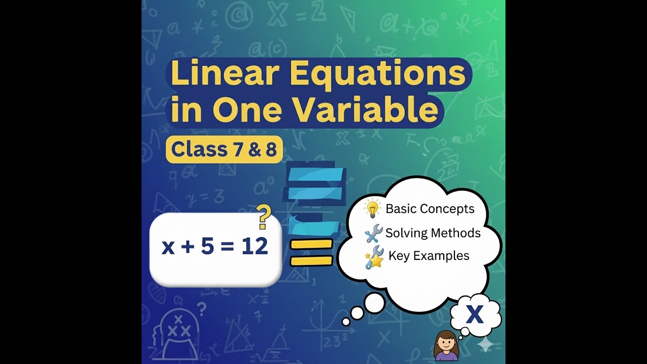 Introduction to Linear Equations in One Variable | CBSE/ICSE - YouTube