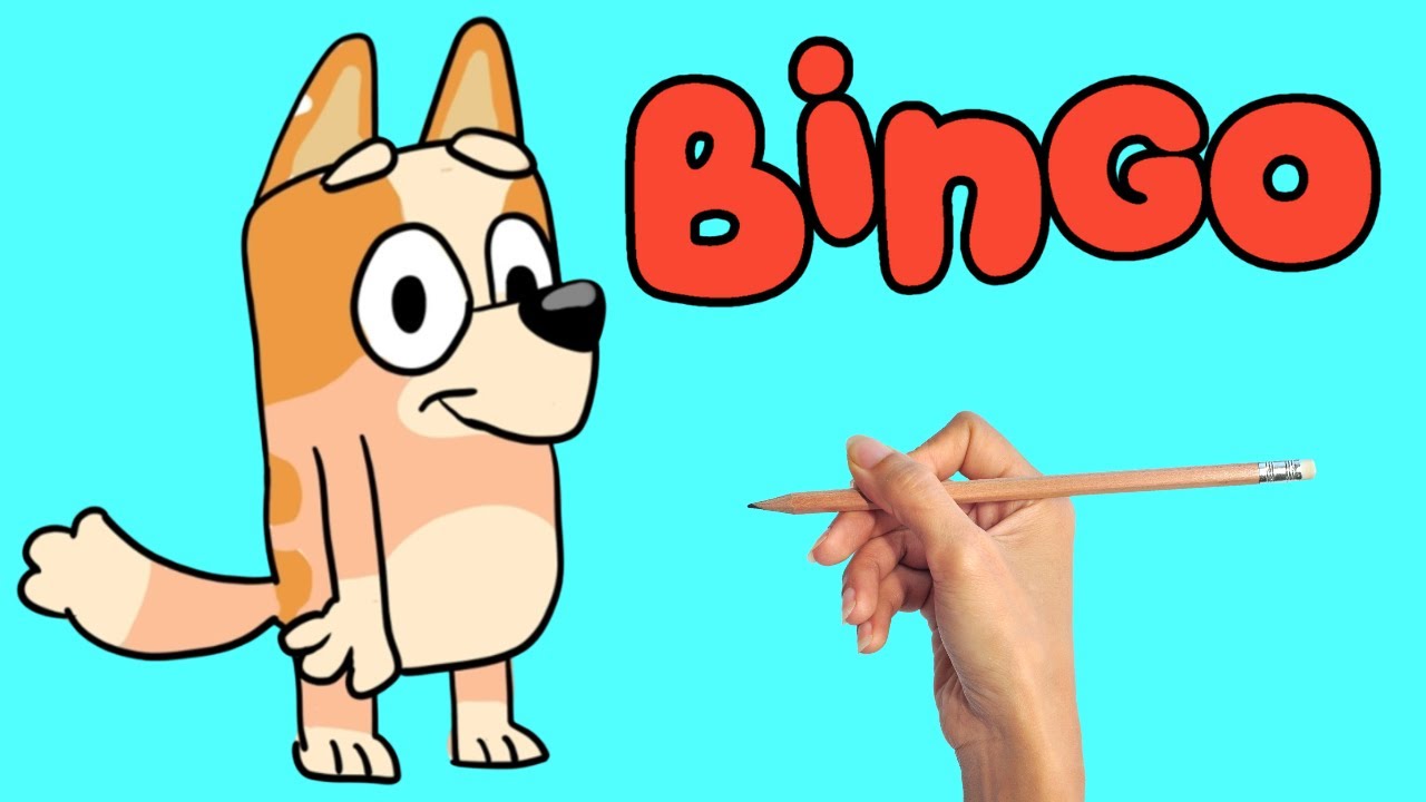 How To Draw Easy Bingo From #bluey | Maykey Kids - YouTube